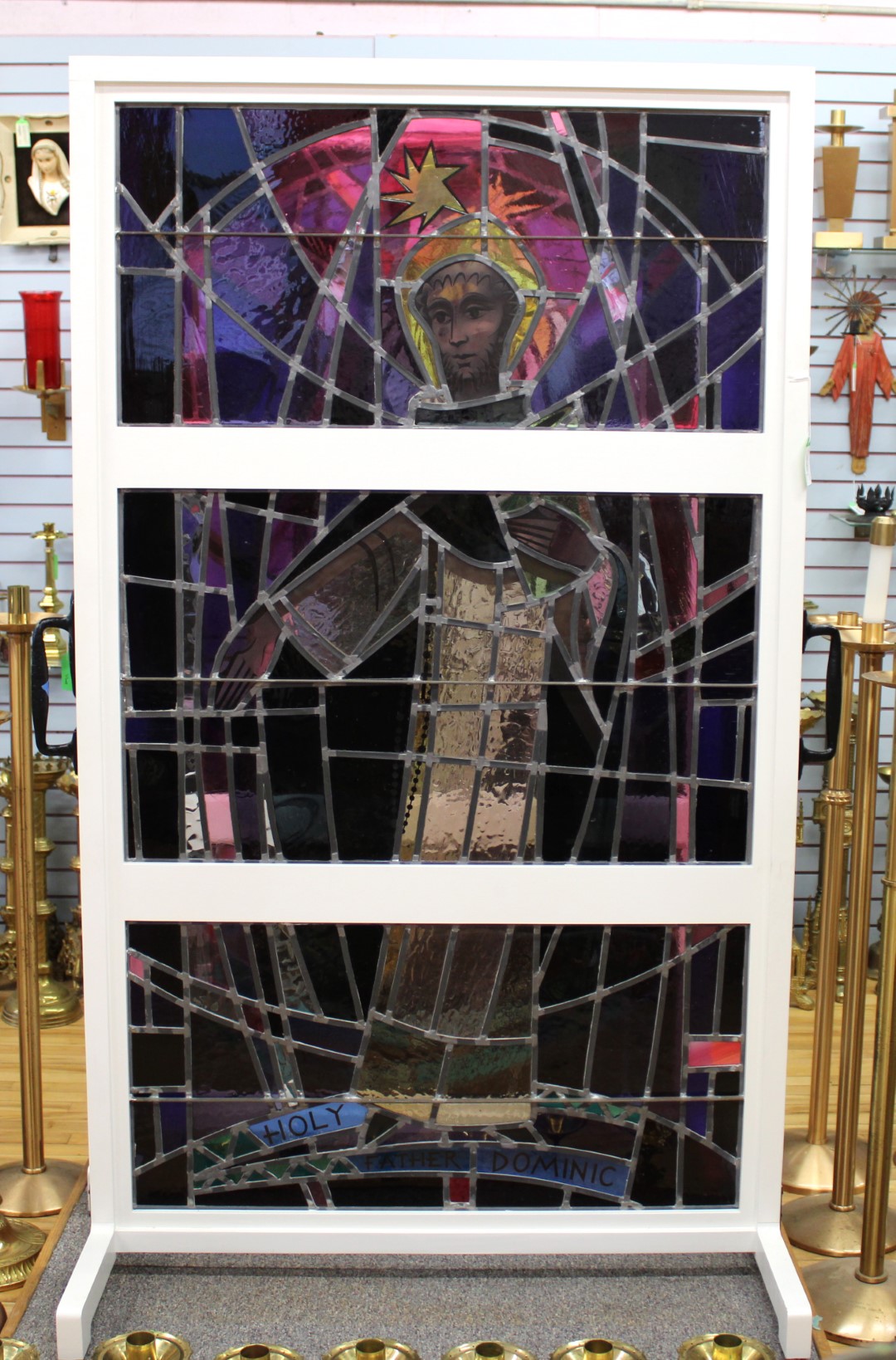 Standing St. Dominic Stained Glass | T. H. Stemper Co.