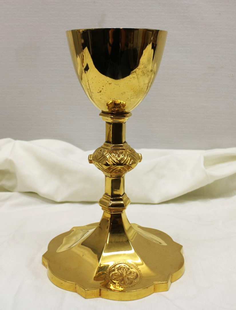 9 1/2" Sterling Cup Chalice w/ Scallop Base & Node | T. H. Stemper Co.