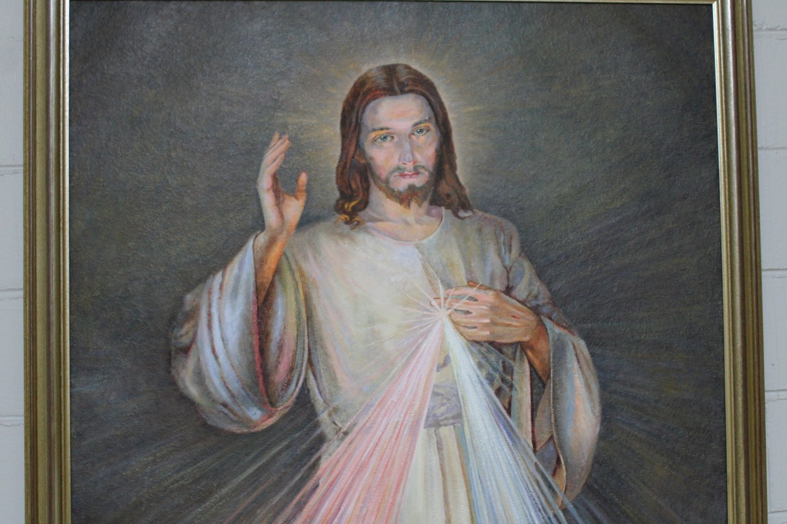 84" x 49" Original Oil Painting, The Divine Mercy | T. H. Stemper Co.