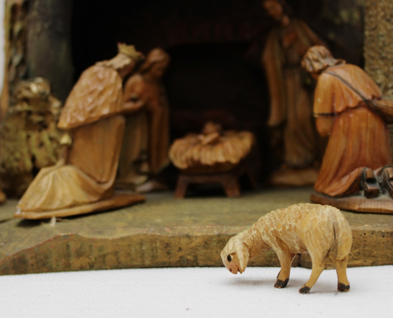5" 16 Piece Wood Carved Nativity Set | T. H. Stemper Co.