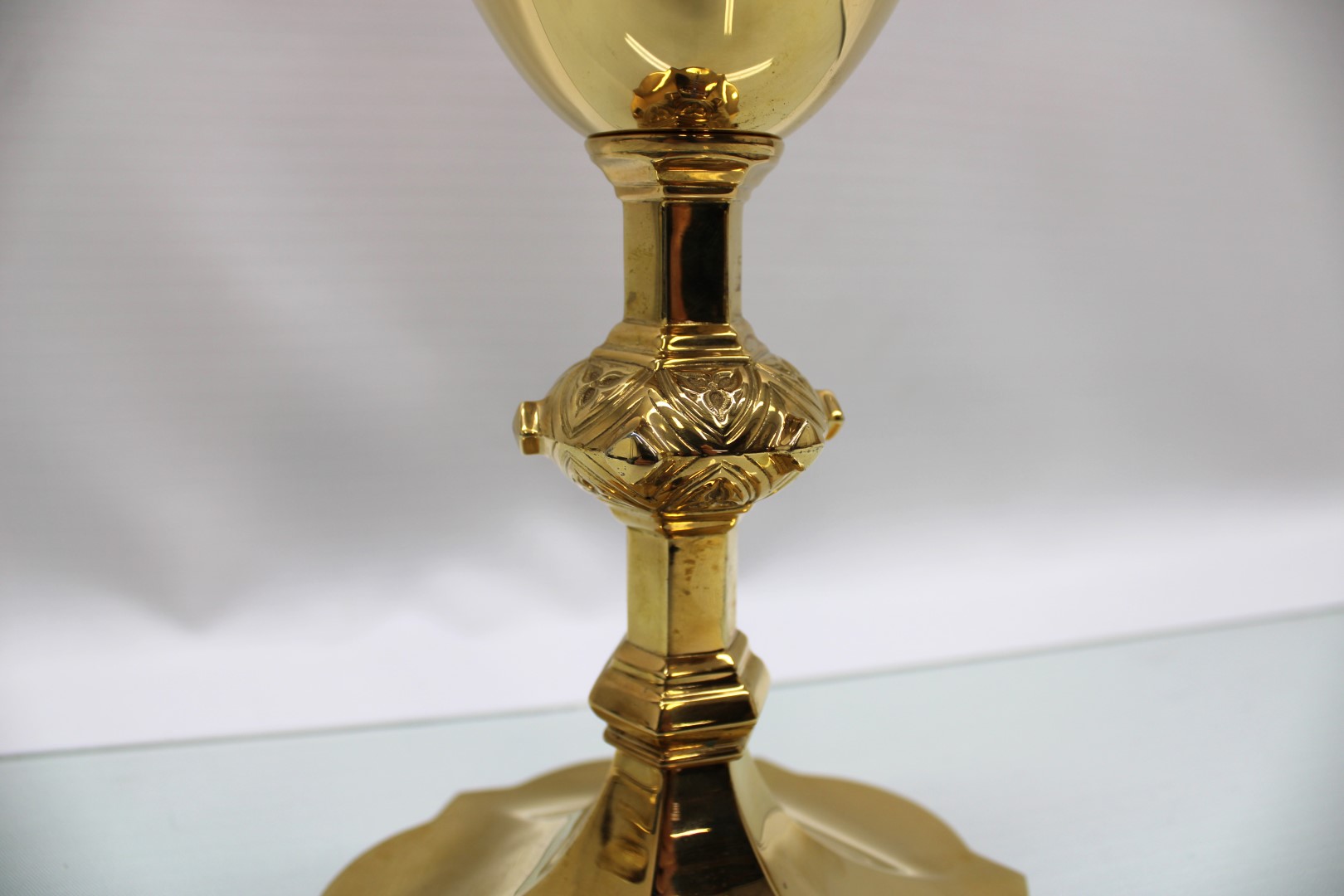 9 1/4" Full Sterling Chalice w/ Sapphire & Pearl Encrusted Cross | T. H ...