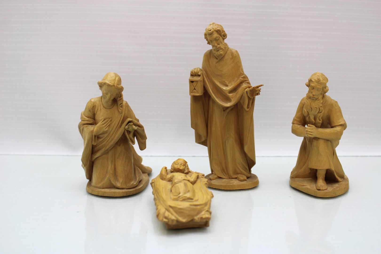 4pc Wood Carved Nativity Set | T. H. Stemper Co.