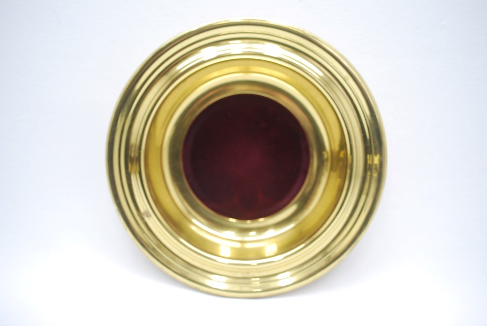 12 1/2" Diameter Brass Offering Plate | T. H. Stemper Co.