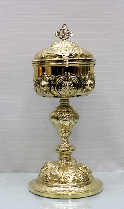 13 1/2" Ornate Sterling Cup Ciborium | T. H. Stemper Co.