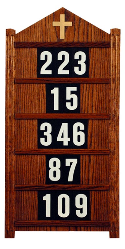 Mountable Chapel Hymn Board | T. H. Stemper Co.