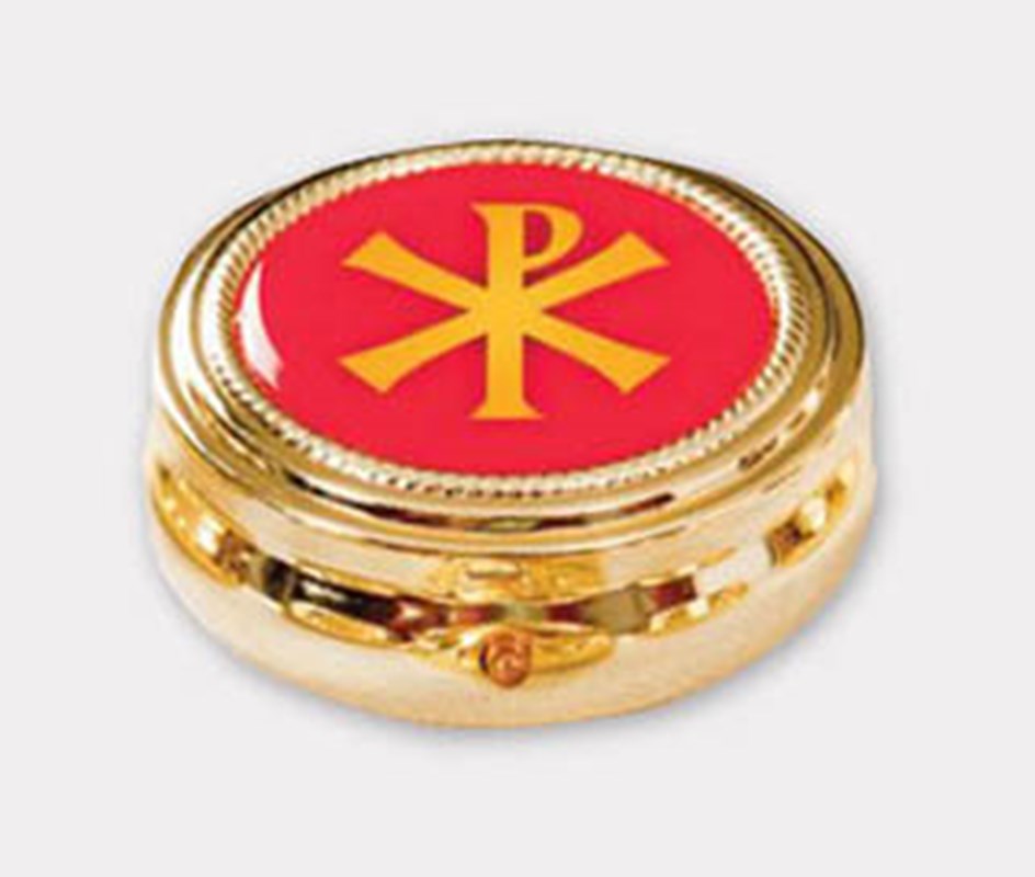 Small Pyx - Red with Chi-Rho | T. H. Stemper Co.