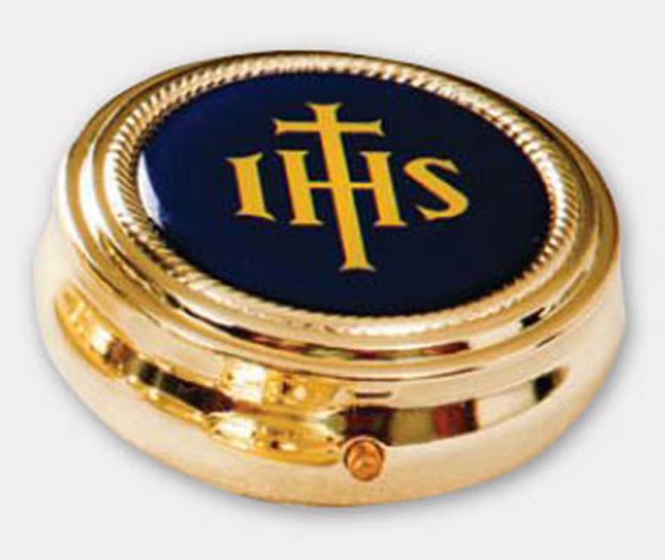 Large Pyx - Blue with IHS | T. H. Stemper Co.